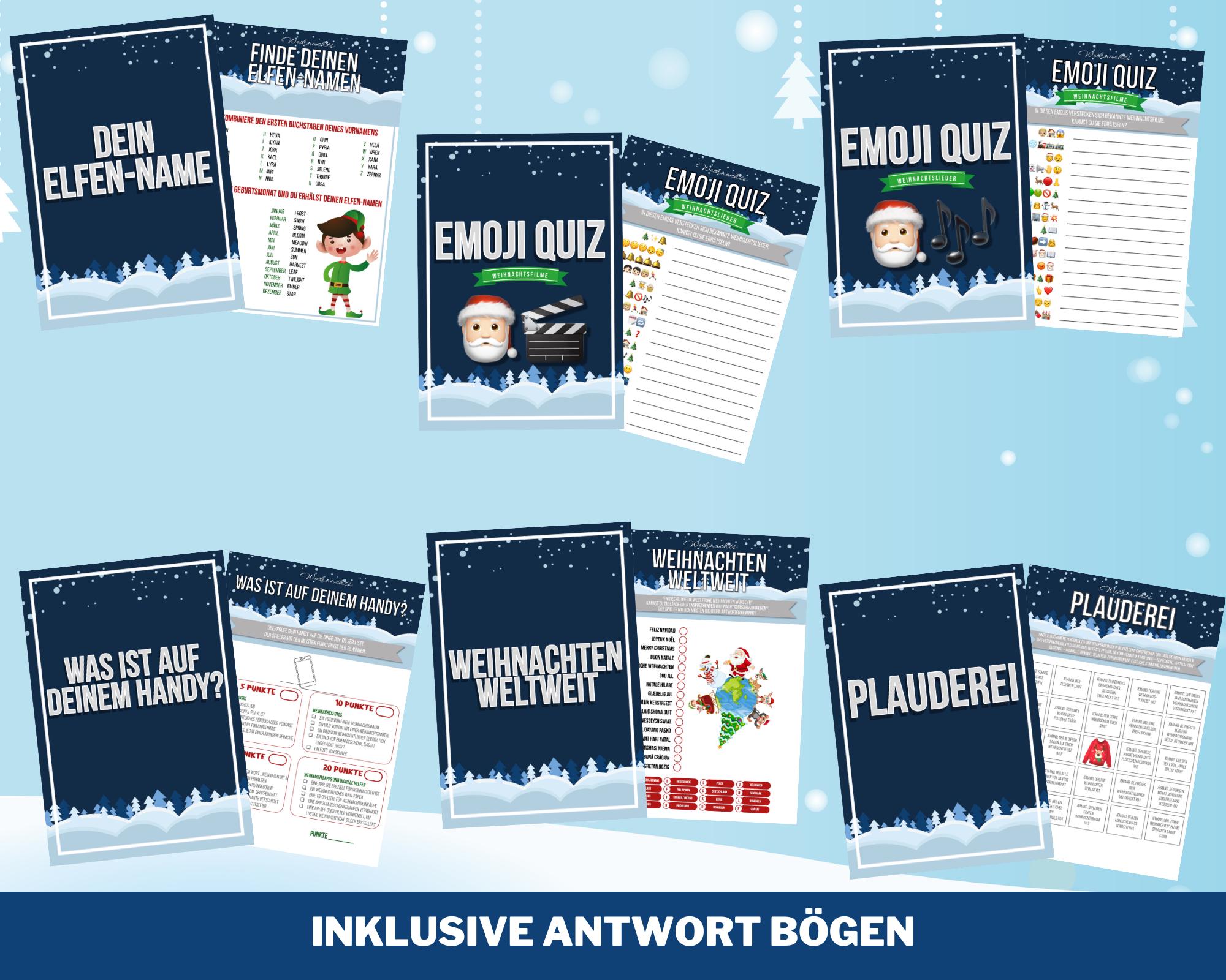 Weihnachten 33 Spiele Bundle | Weihnachtsspiele auf deutsch | Tabu ...