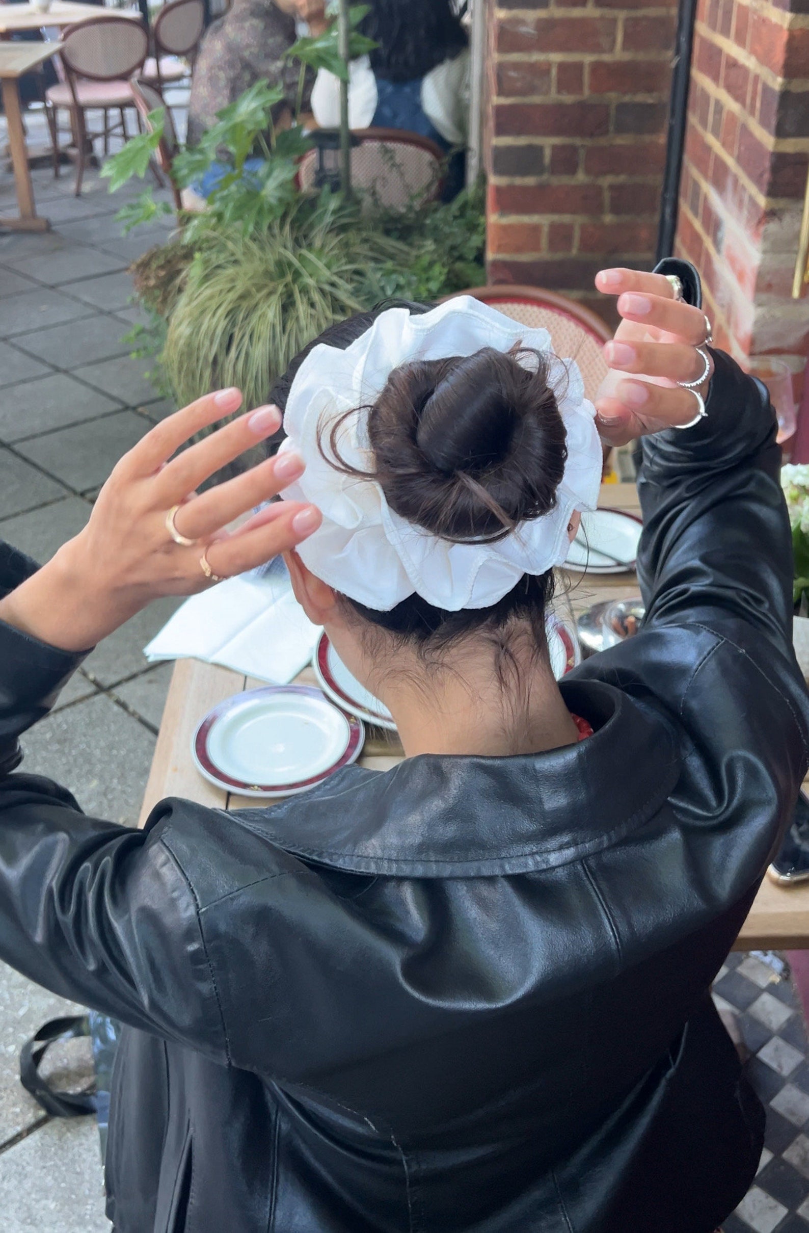 Oversized Large Ruffle Frilly Silk Taffeta Scrunchie-ivory - Etsy