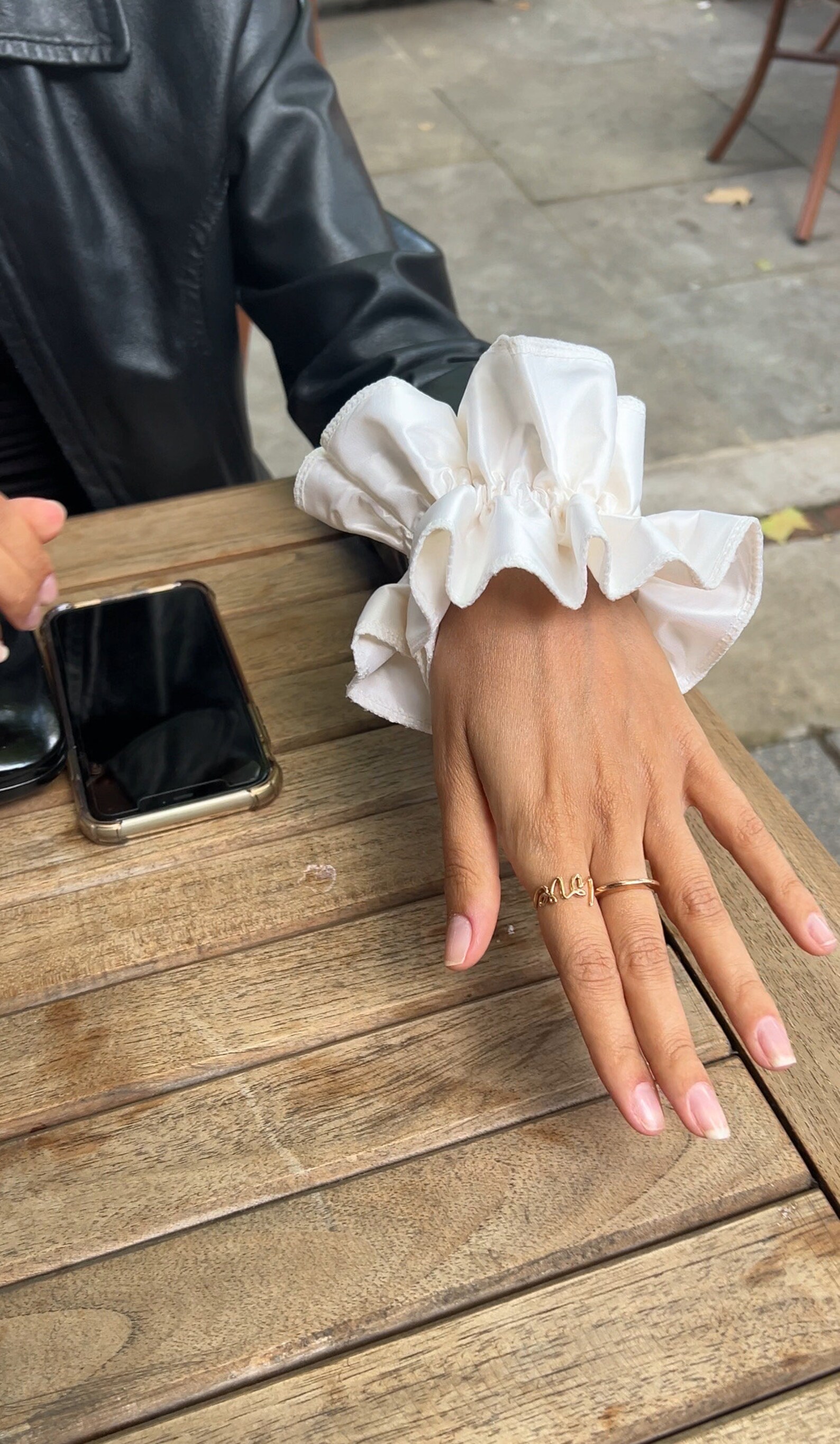 Oversized Large Ruffle Frilly Silk Taffeta Scrunchie-ivory - Etsy
