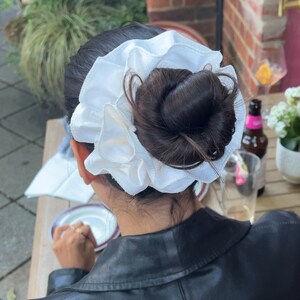 Oversized Large Ruffle Frilly Silk Taffeta Scrunchie-ivory - Etsy