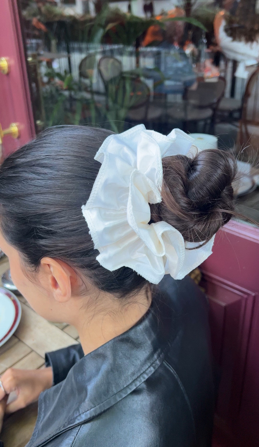 Oversized Large Ruffle Frilly Silk Taffeta Scrunchie-ivory - Etsy