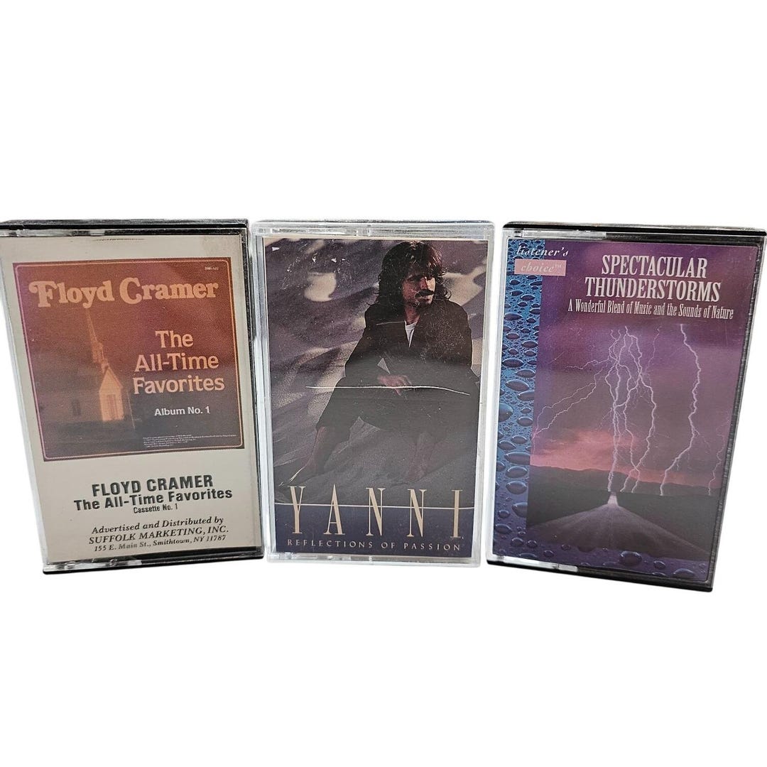 Floyd Cramer Yanni & Spectacular Thunderstorms Cassette Tapes ...