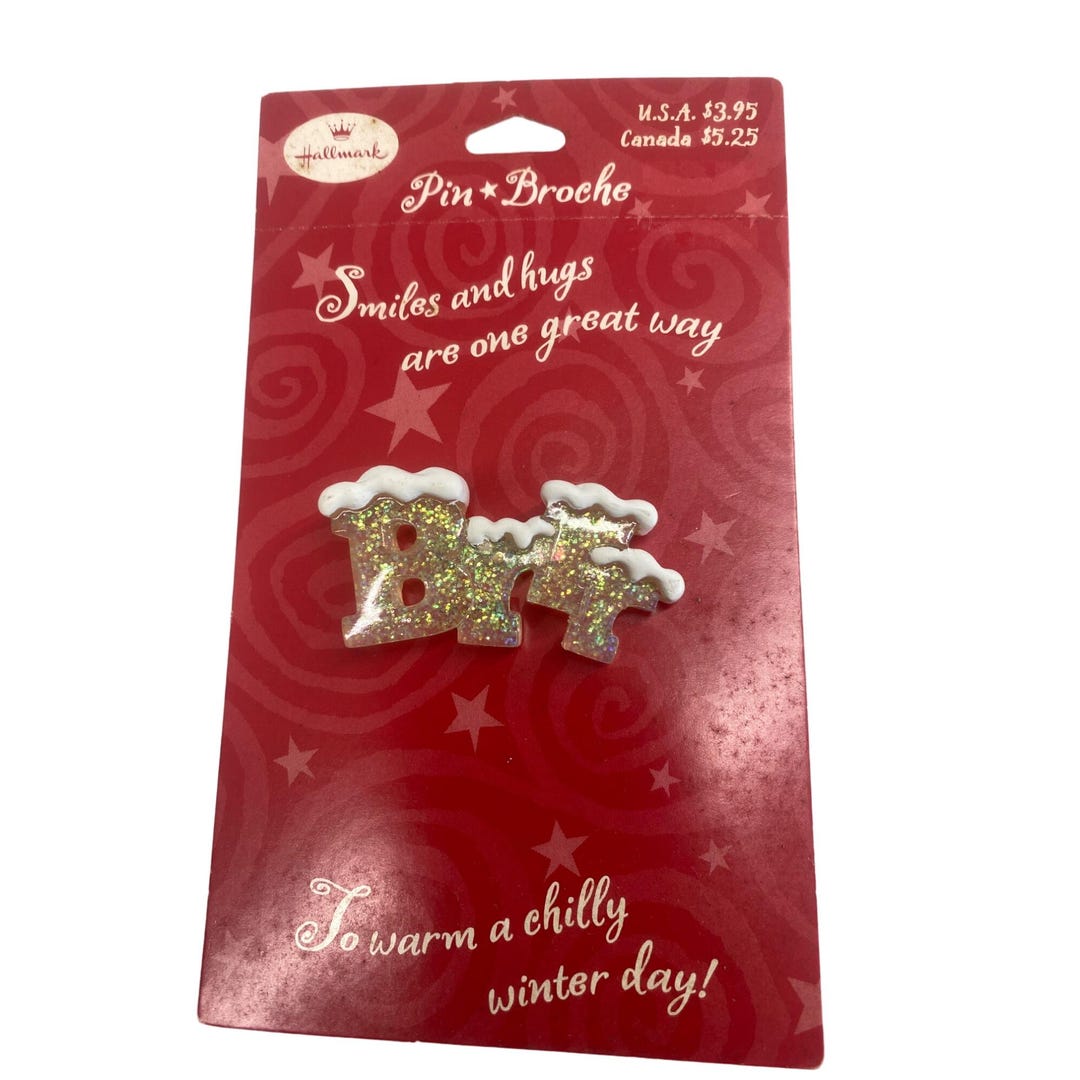 Brrr Glitter Holiday Pin Brooch by Hallmark Festive Snow-covered ...