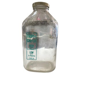 Tropi-ca-lo Vintage Glass Juice Bottle 1/2 Gallon Orange Drink Retro ...