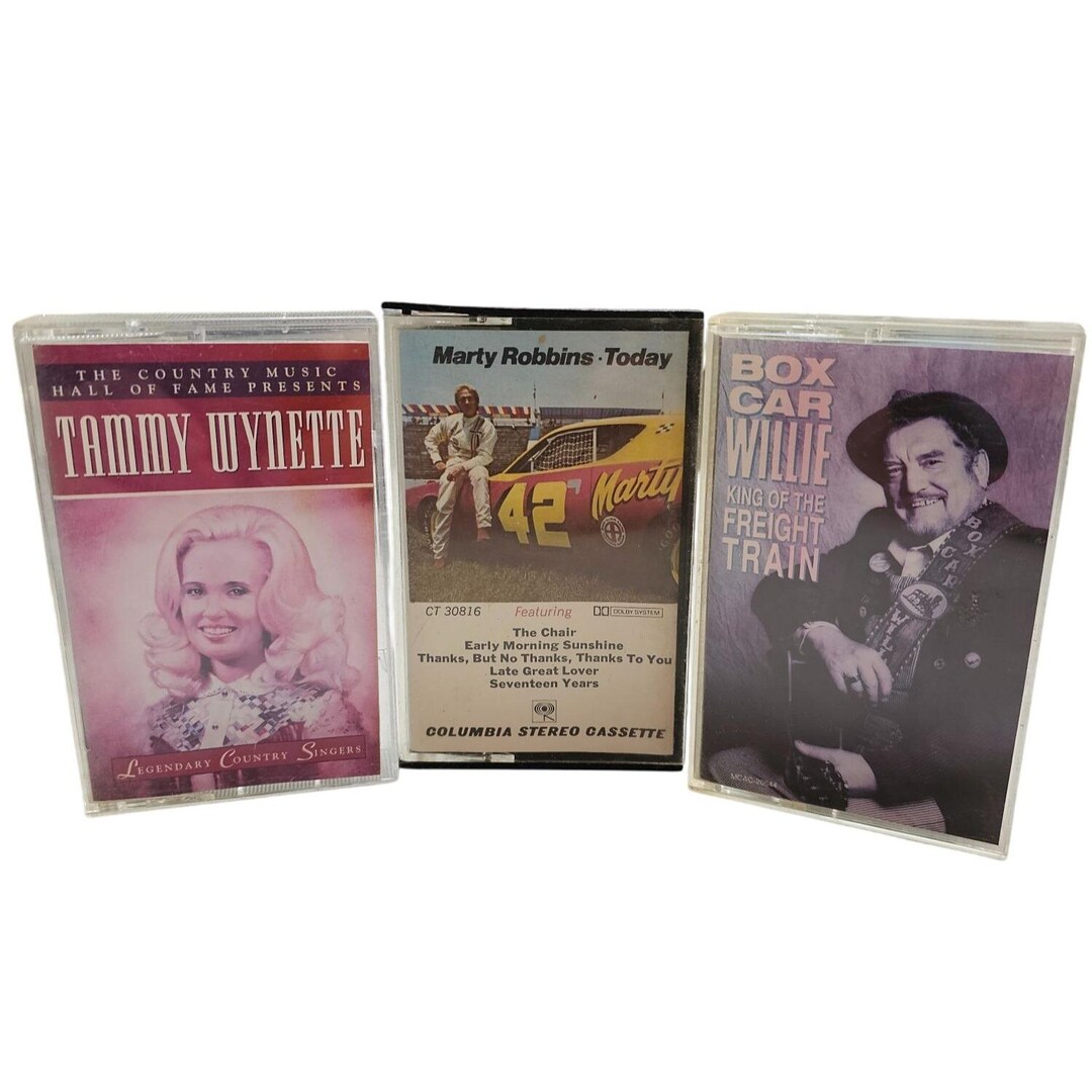 Tammy Wynette Marty Robbins Boxcar Willie Cassette Tapes - Etsy