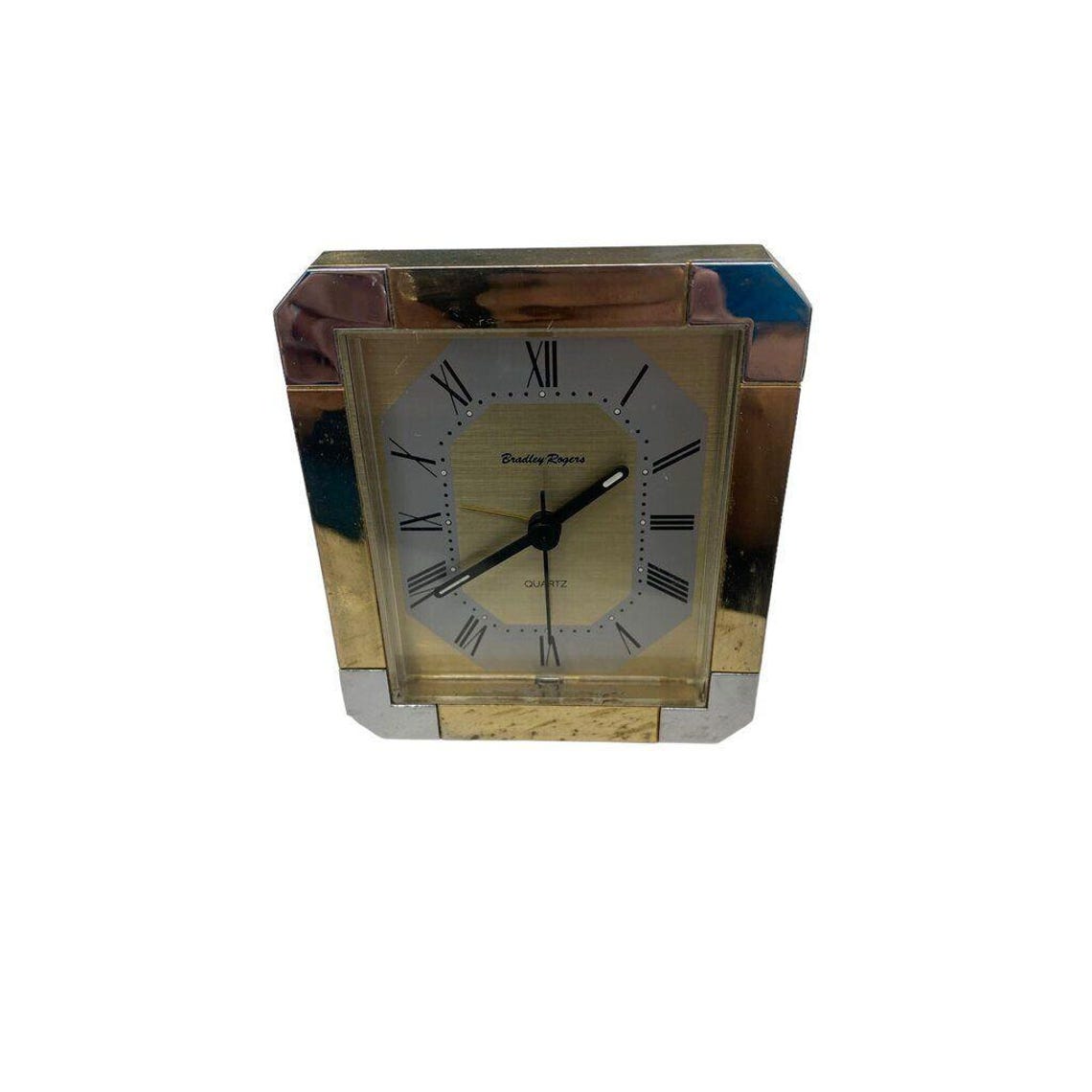 Bradley Rogers Quartz Alarm Clock Conoco Brass Battery Operated - Etsy