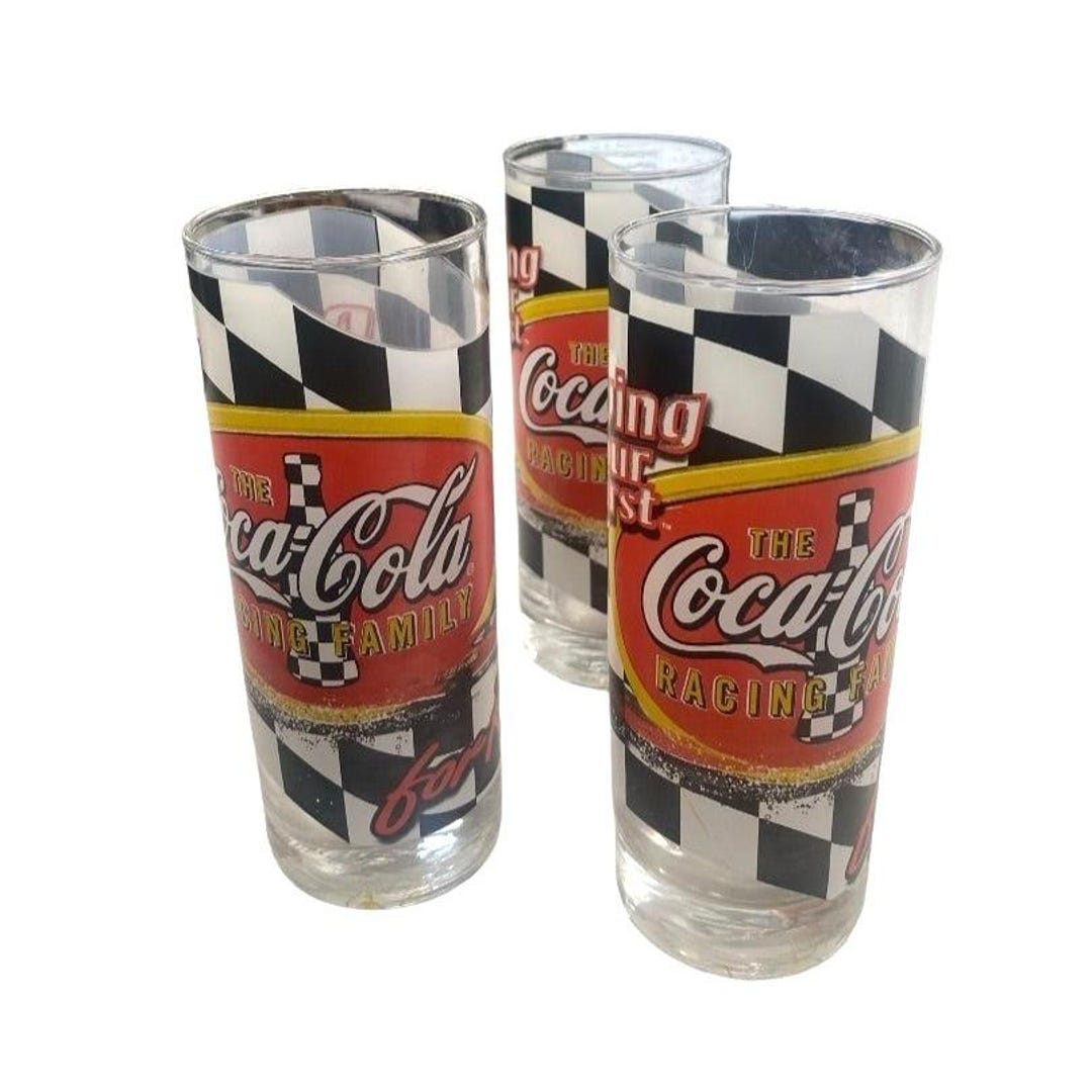 VINTAGE 1999 Coca-cola Nascar Drinking Glasses the Racing Family - Etsy