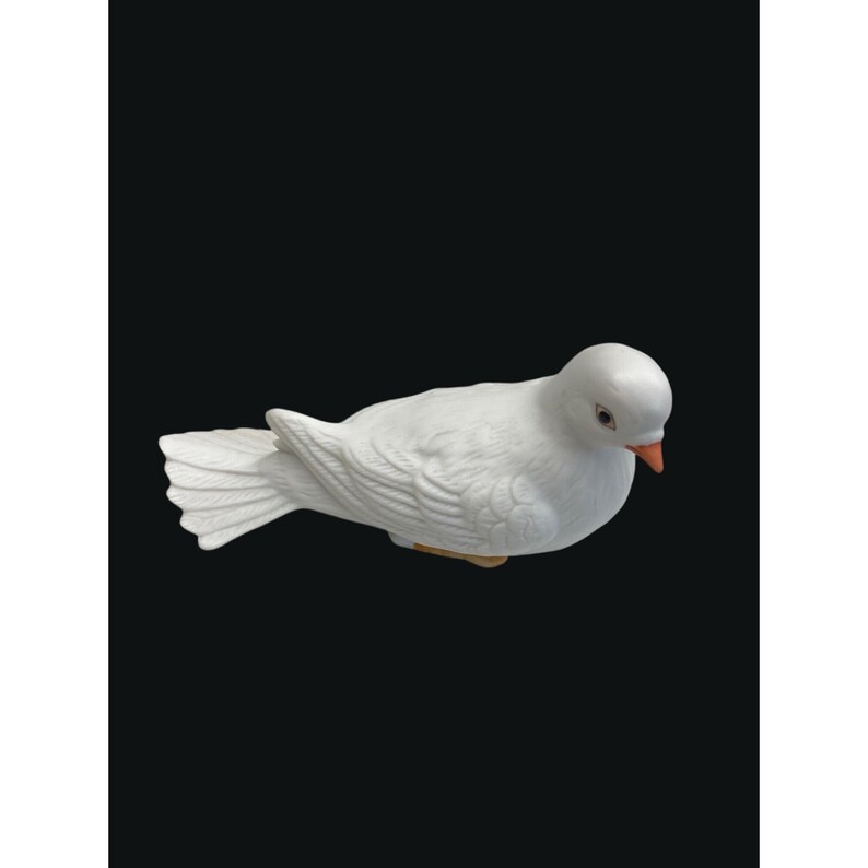 Bird Figurine Porcelain White Dove by Homco - Etsy