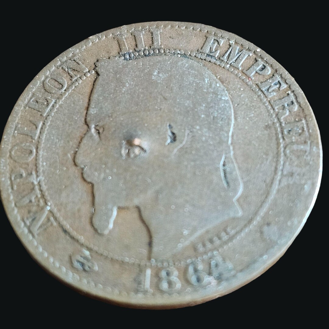 Napoleon III Empereur 1864 French Coin With Hole - Etsy