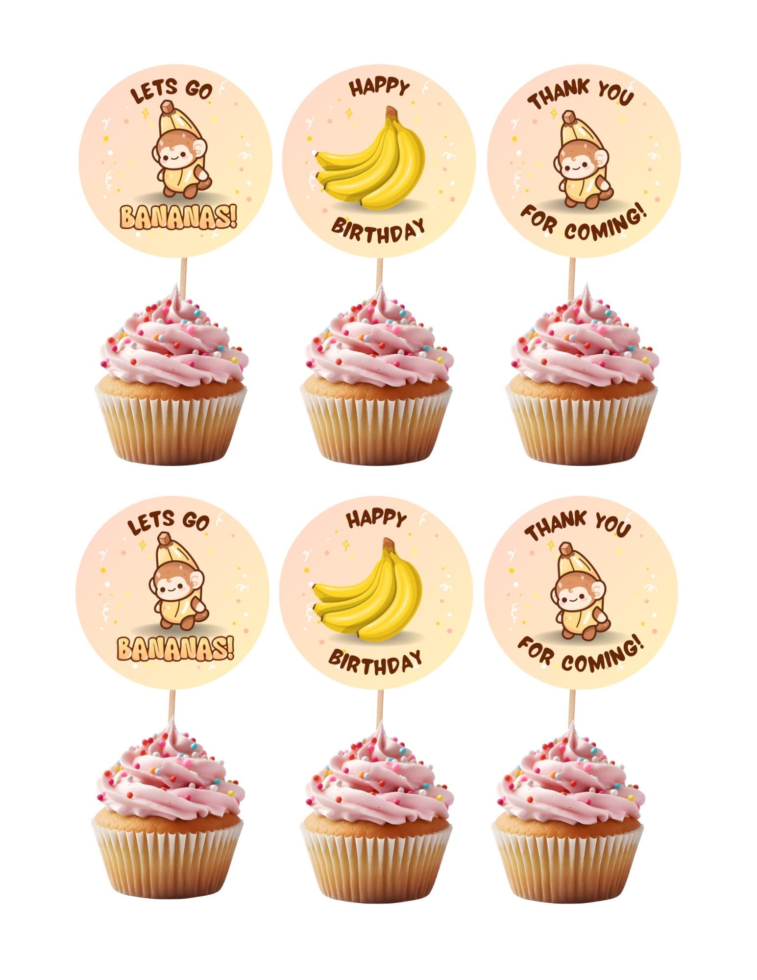 Lets Go Bananas Monkey Themed Birthday Party Invitations, Party Decor ...
