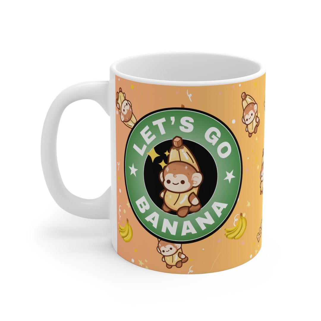 Cute Banana Monkey Mug, Fun Coffee Cup for Kids, Gift for Monkey Lovers ...