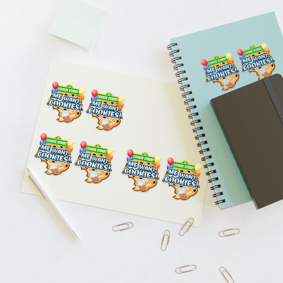 Playful Cookie-themed Sticker Sheets | Cute Decor, Scrapbooking, Kids ...