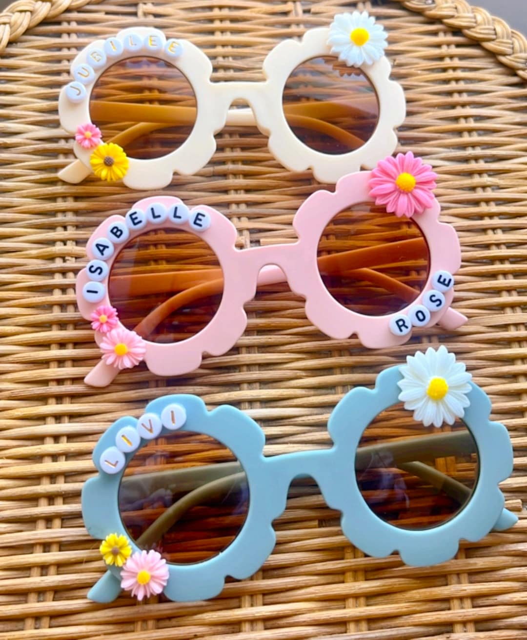 Personalized Kids Flower Sunglasses | Custom Name Sunglasses | Children ...