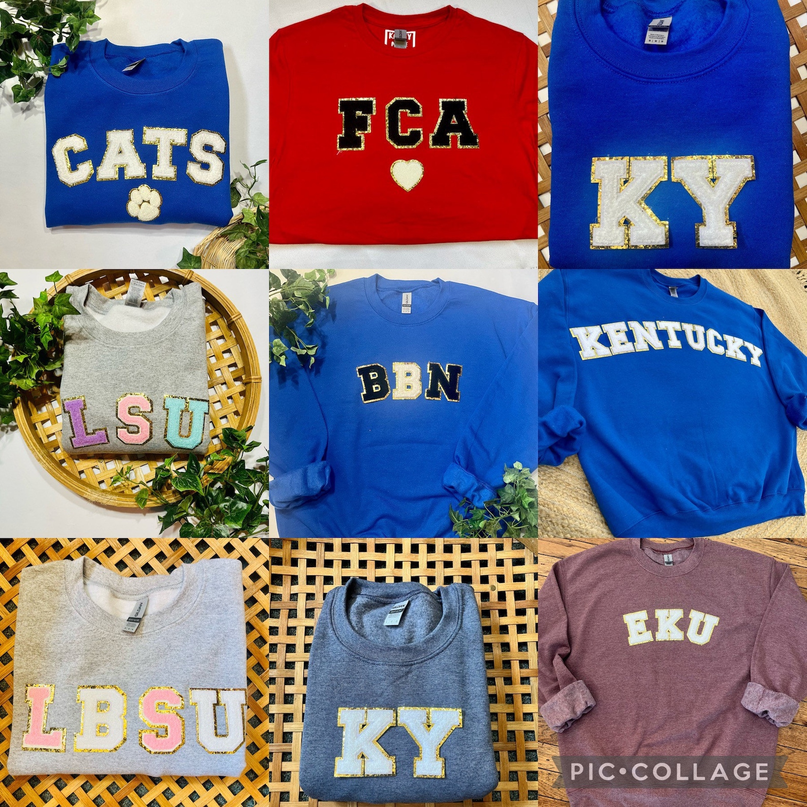 Custom Chenille Patch Sweatshirts Chenille Varsity Letter - Etsy