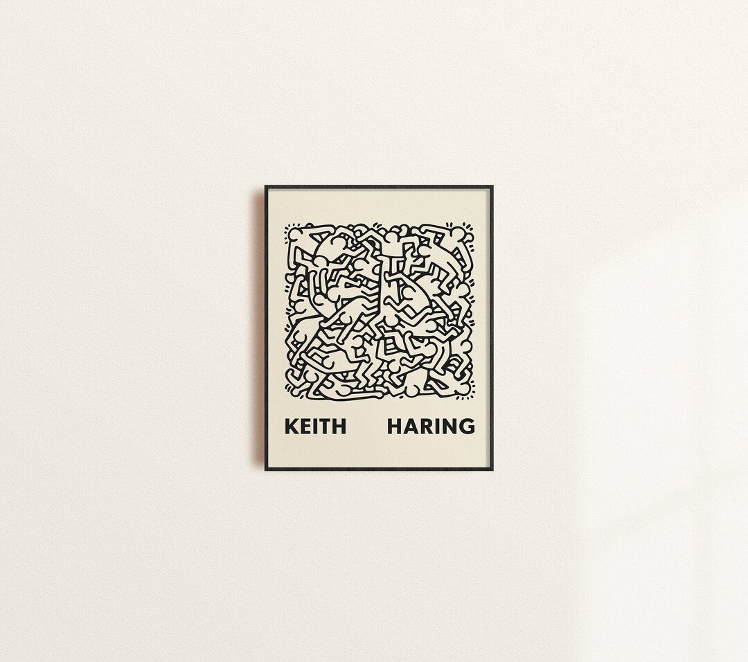 Keith Haring Party of Life Poster, Vintage Printable Art, Retro Wall ...