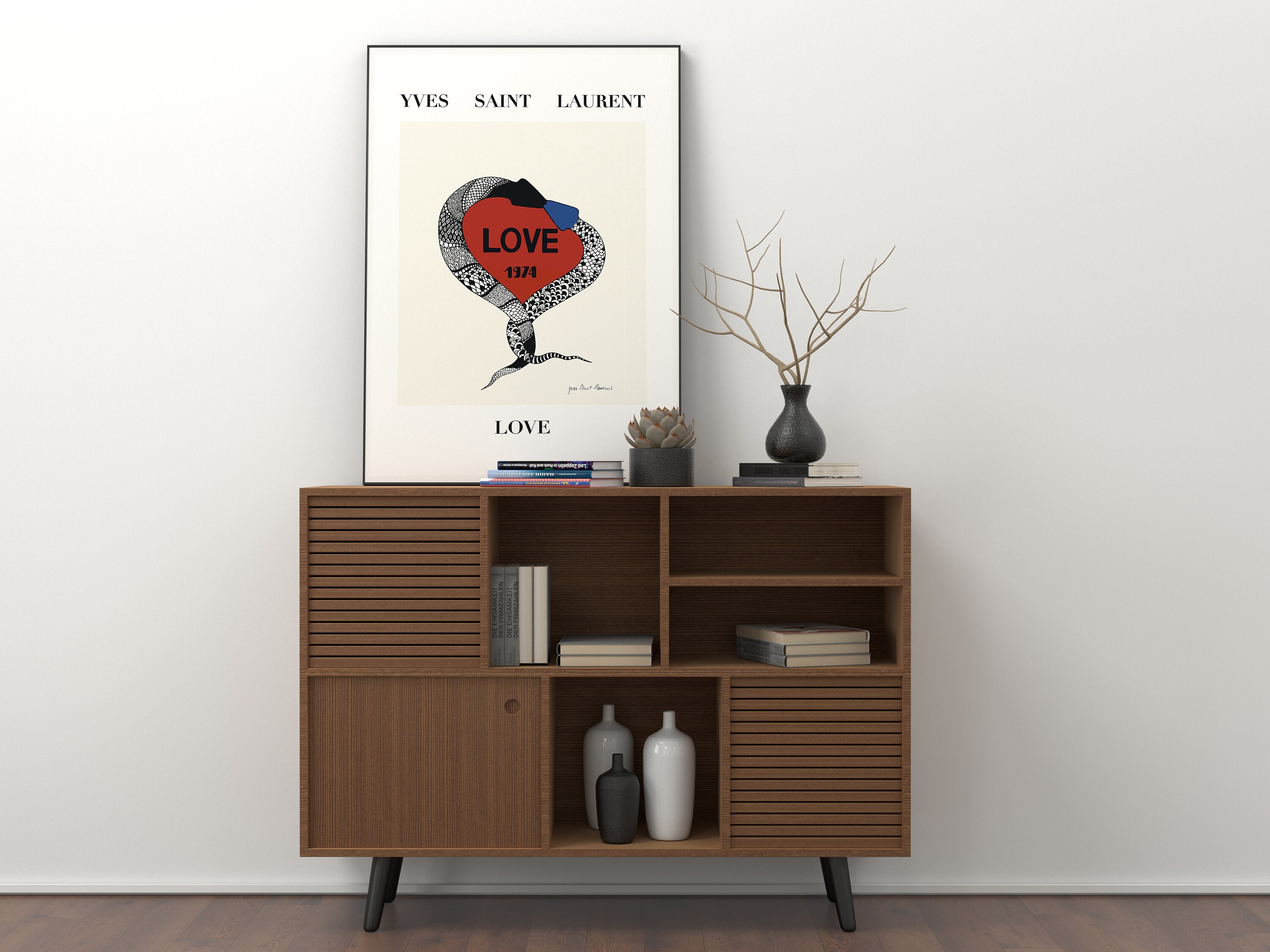 Yves Saint Laurent Love Poster , Fashion Poster, Gallery, Love, YSL ...