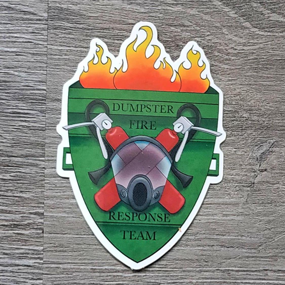 Dumpster Fire Response Team Sticker | Dumpster Fire Vinyl Water Bottle ...