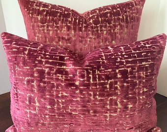 Blue Distressed Velvet Pillow Cover | Etsy