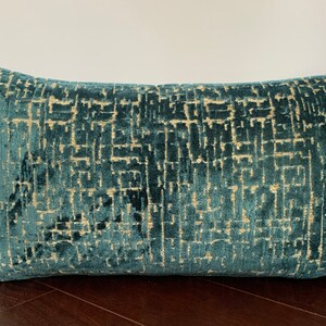 Blue Distressed Velvet Pillow Cover - Etsy