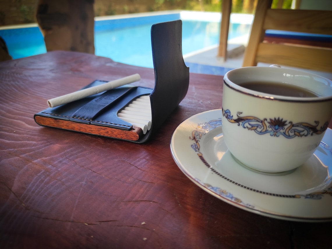 Leather Cigarette Case, Cigarette Holder, Personalized Gift, Smoke ...