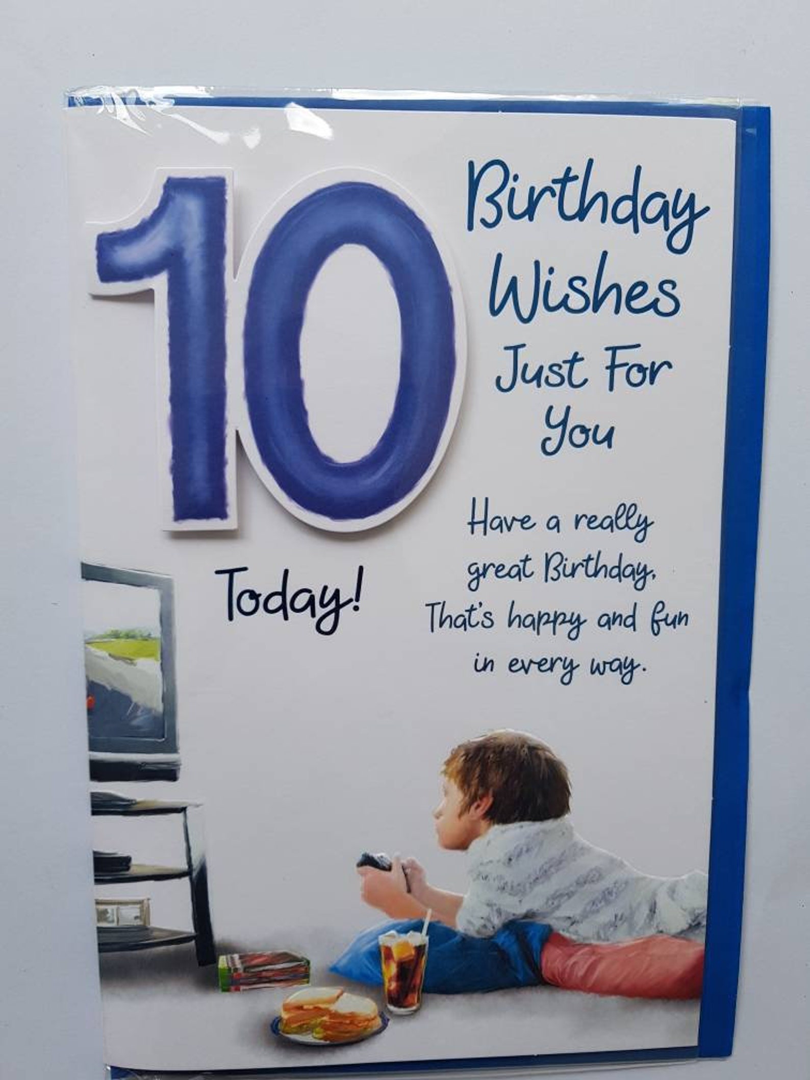 Large AGE 10 Boys Birthday Card. | Etsy