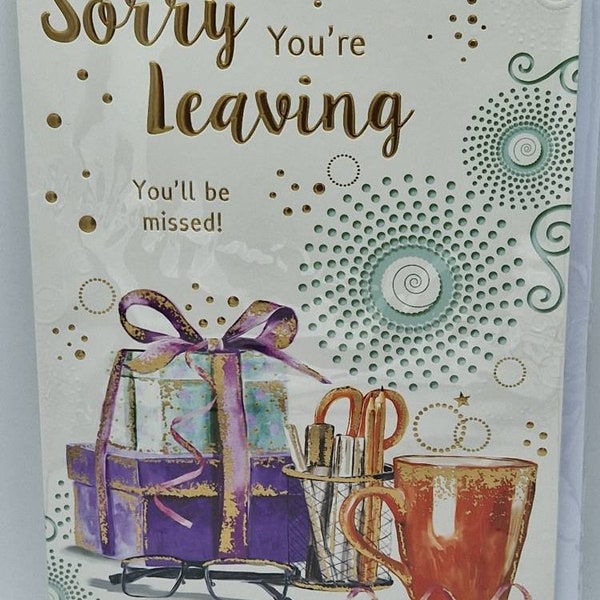 Large Leaving Card - Etsy UK