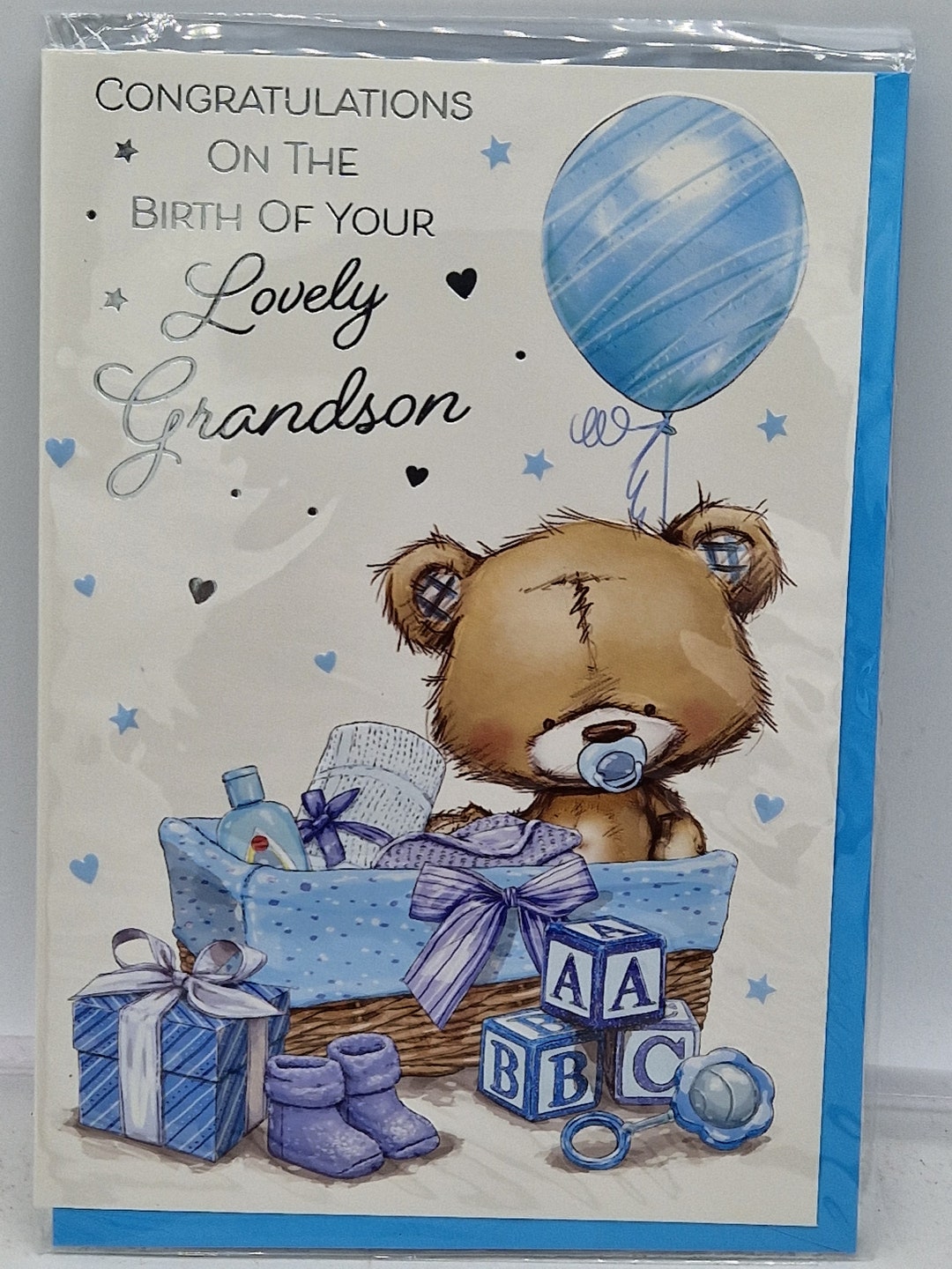 BIRTH of YOUR GRANDSON Congratulations Card. - Etsy