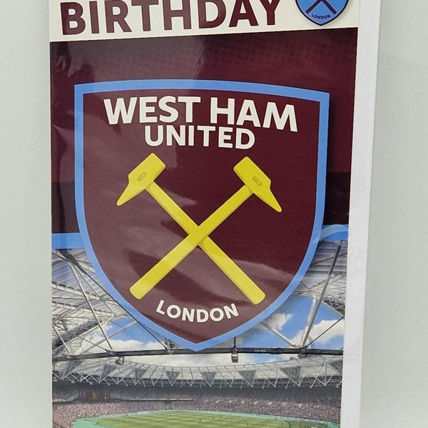 West Ham Birthday Card - Etsy UK