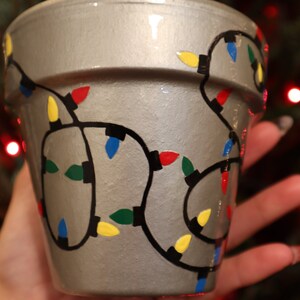 Christmas Lights Plant Pot - Etsy