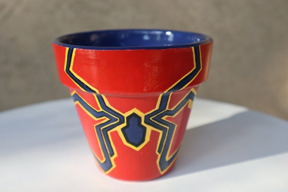 Spiderman Plant Pot | Etsy