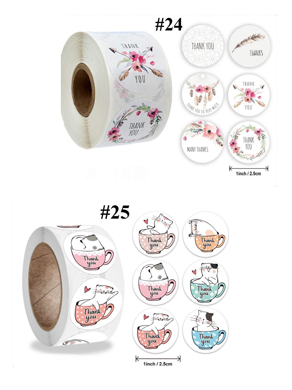 Thank You Stickers, 25 Types of Thank You Stickers - Etsy