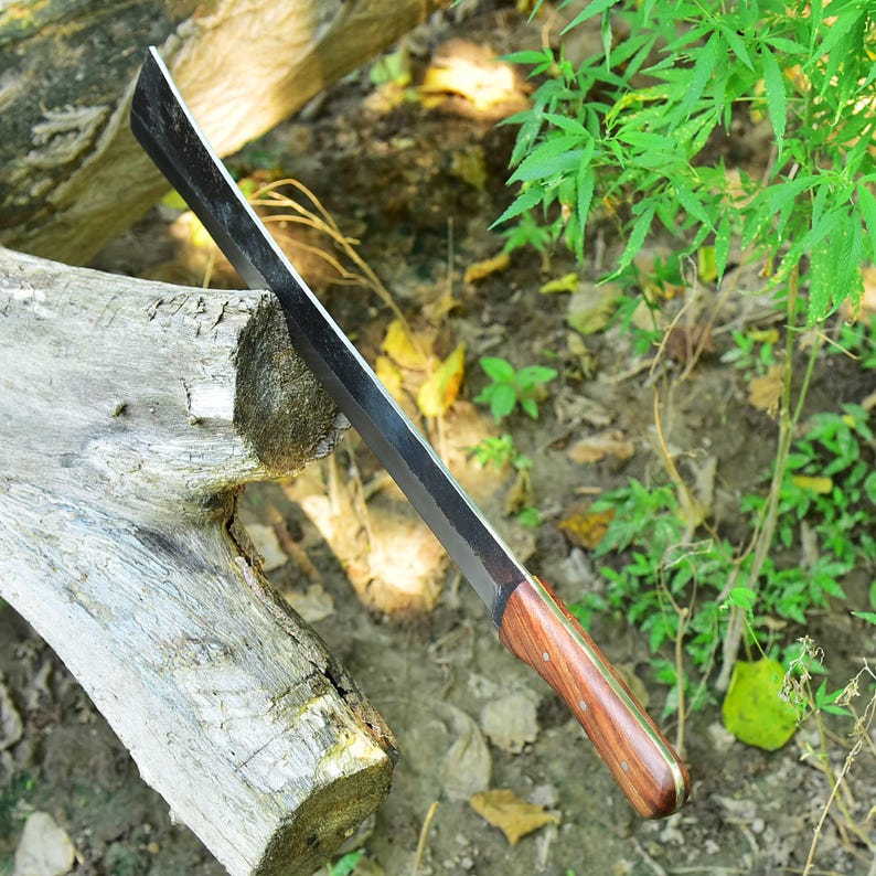 25-inch 1075 Carbon Steel Tapanga Style Machete With Leather Sheath - Etsy