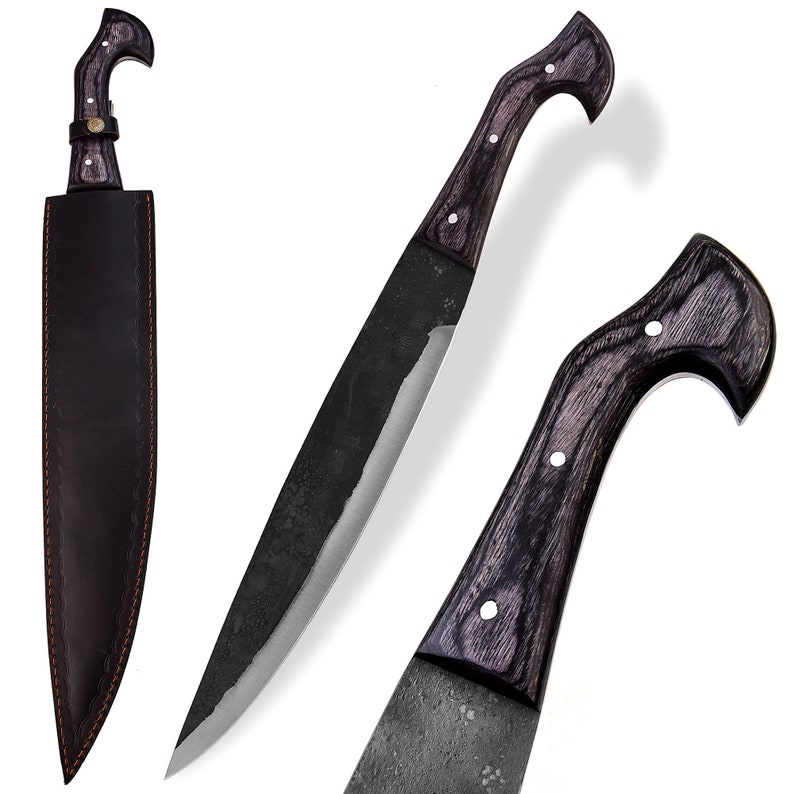 Custom Barong Style Machete , Carbon Steel Barong Short Sword , Carbon ...