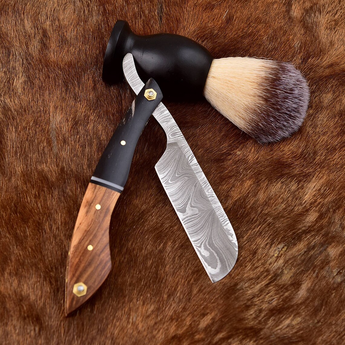 Damascus Straight Razor , Hand Made Damascus Shaving Straight Razor ...