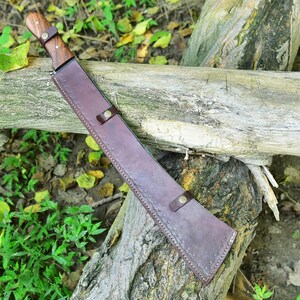 25-inch 1075 Carbon Steel Tapanga Style Machete With Leather Sheath - Etsy