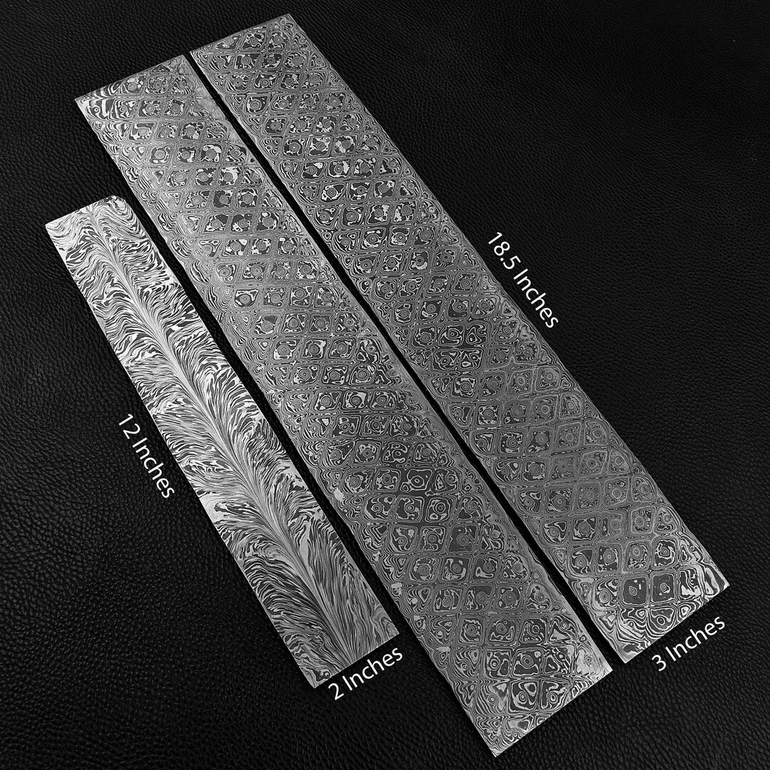 Artisanal Mastery Hand-forged Damascus Steel Bar for Crafting ...
