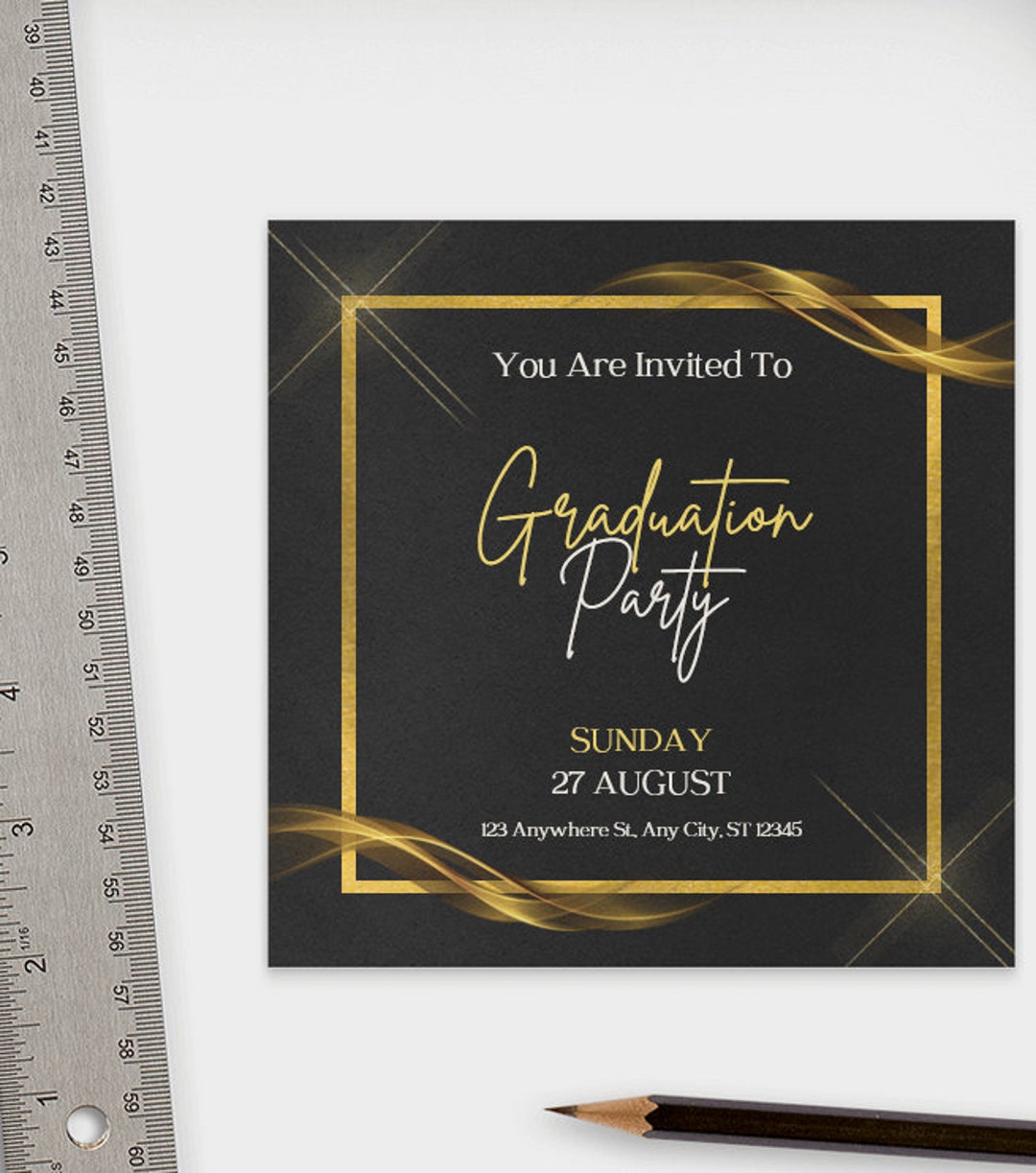 Printable Personalized Graduation Party Invitations 5.5 X 5.5 - Etsy