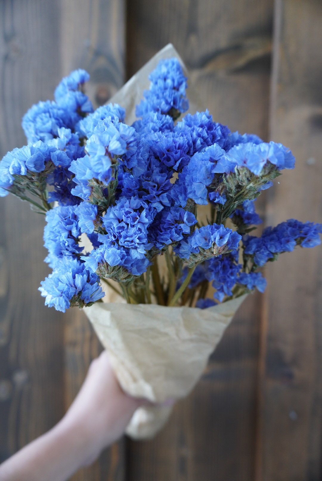 Dried Blue Statice Bouquet - Etsy