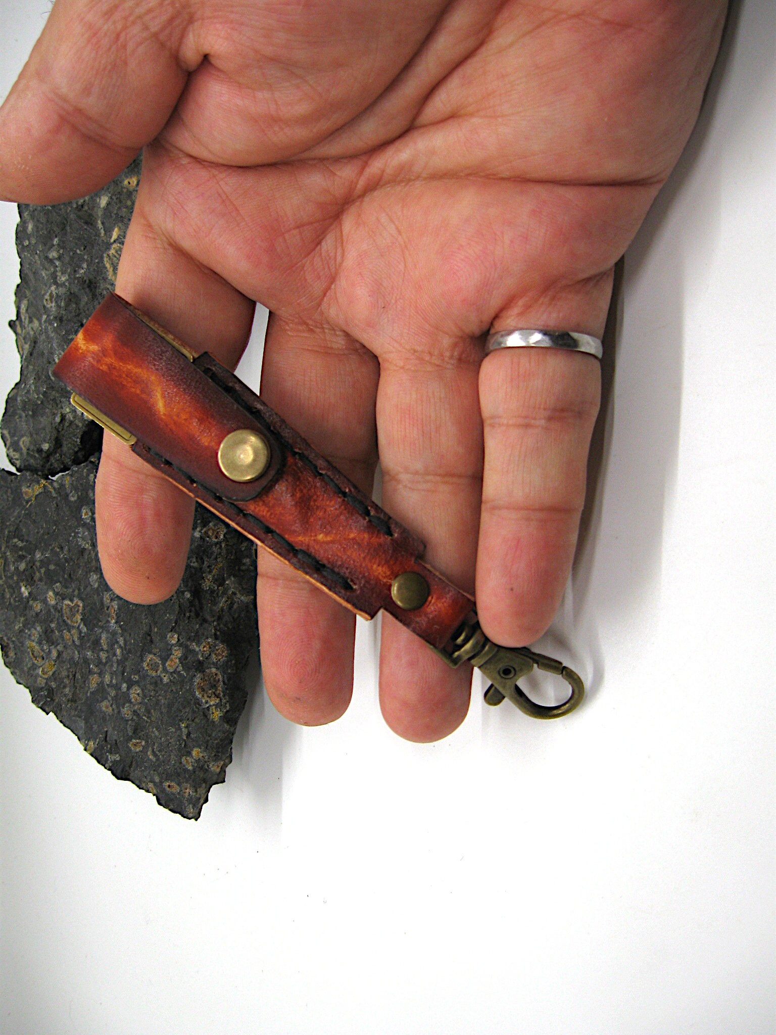 Stylish Leather ONE Key Holder Key Fob Key Cover Key - Etsy