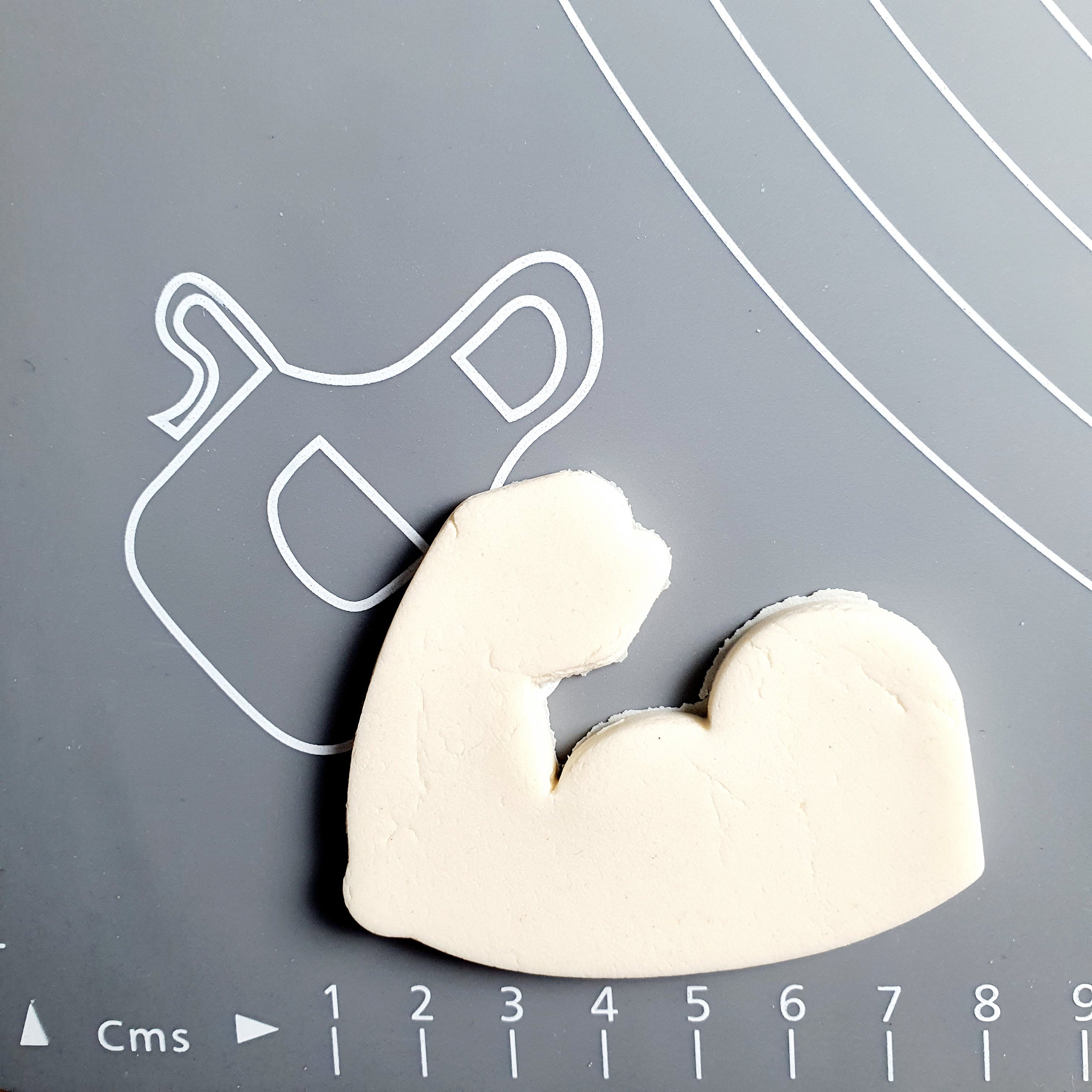 Muscles Cookie Cutter Fondant Cutter Outline - Etsy