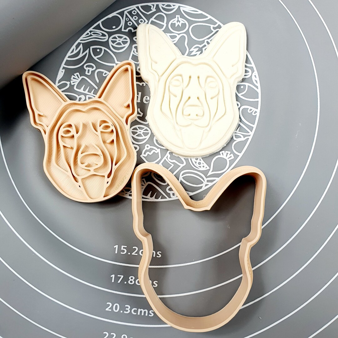 German Shepherd Face Cookie Cutter Fondant Cutter Cookie Cutter Stamp ...
