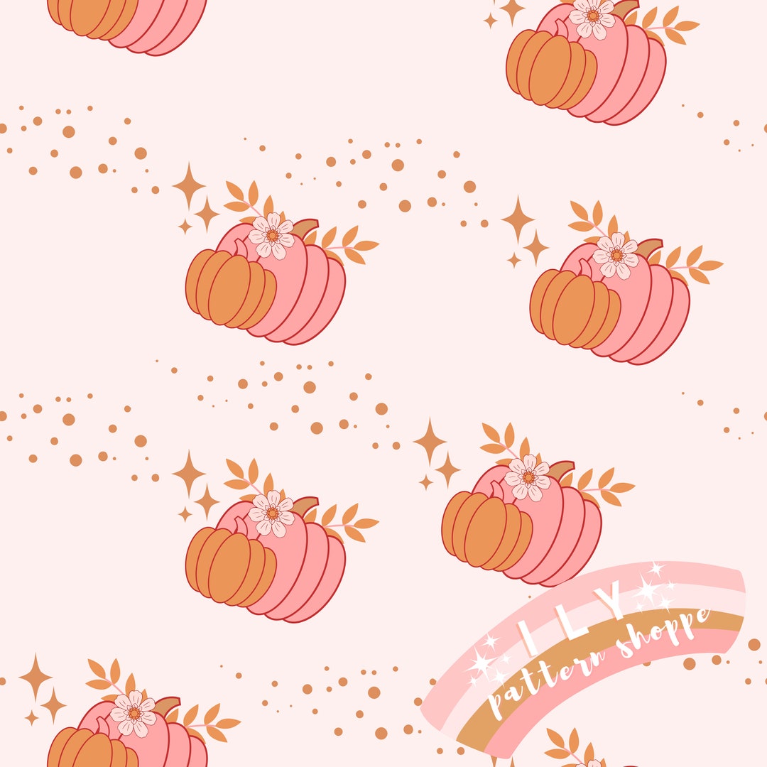 Cute Fall Pumpkin Seamless File, Fabric Seamless Design File, Seamless ...