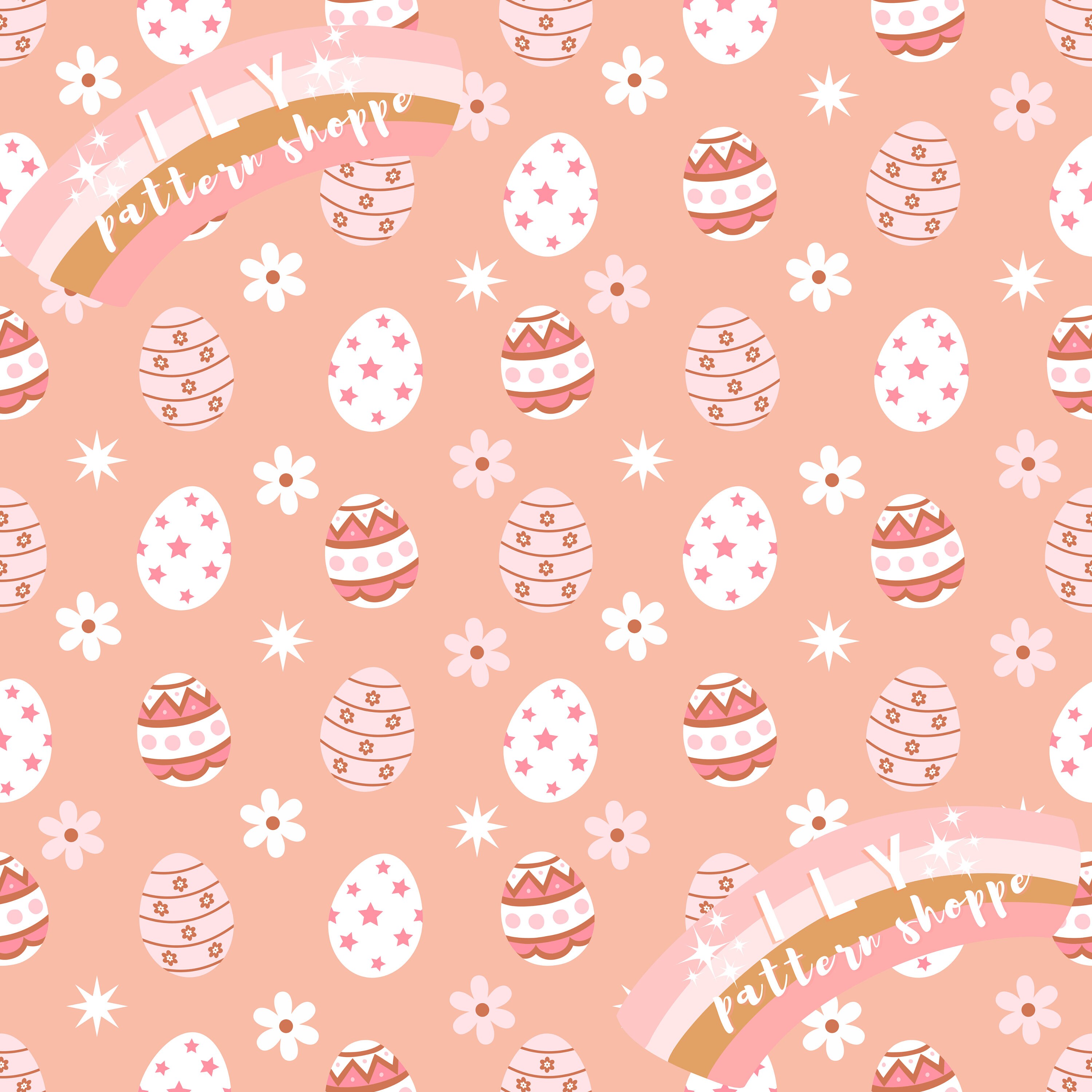 Easter Retro Eggs Fabric Seamless File, Fabric Seamless Design File ...