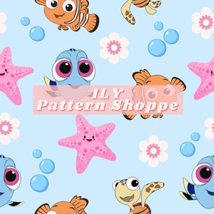Fish and Friends Seamless File, Fairytale Fabric, Kids Fabric, Magical Friends, Childrens Fabric ...