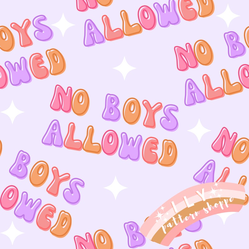 No Boys Allowed - Etsy