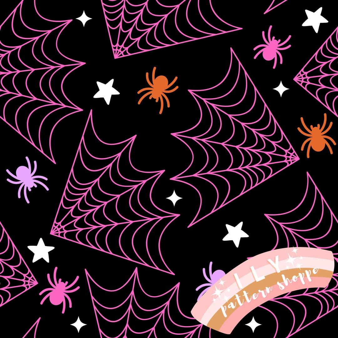 Halloween Spider Webs Fabric Seamless Fabric File, Digital Fabric ...
