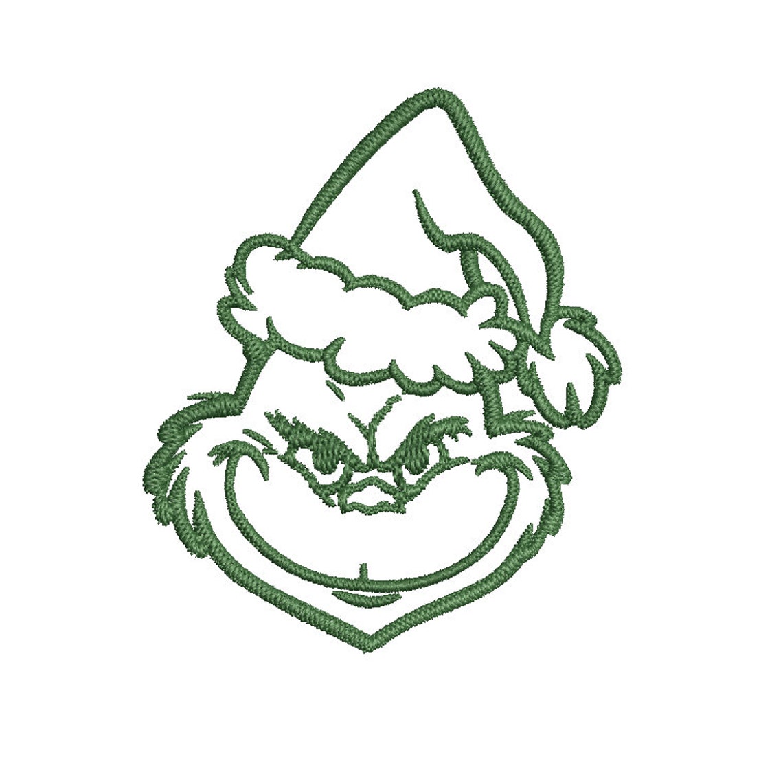 Grinch Face Machine Embroidery Design / the Grinch Embroidery Files ...