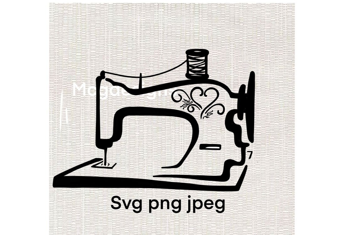 SVG Sewing Machine, Handmade Drawing, Line Drawing, Cricut, Sublimation ...