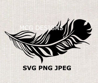 Feather SVG, Digital Clip Art, JPG, PNG, Cutting Machines, Scrapbooking ...