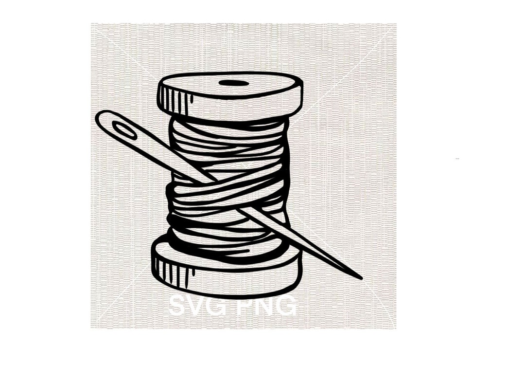 Sewing SVG File, Spool of Thread Svg File, Line Drawing, Floral Svg ...